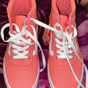 Vans | Shoes | Pink High Tops Vans | Poshmark
